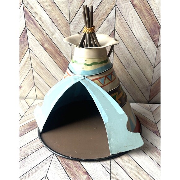Unbranded | Accents | Metal Native American Teepee 6 Figurine Indian ...